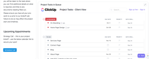 Create a Client Dashboard in ClickUp